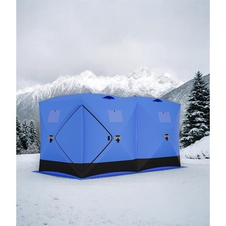 Pop Up Ice Fishing Tent Insulated Ice Fishing Shelter Portable Hub ...