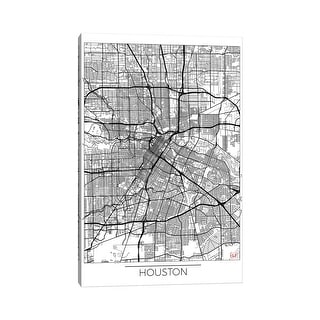 iCanvas "Houston Minimal Urban Blueprint Map" by Hubert Roguski Canvas ...