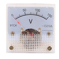 11291C4 DC 0-150V Fine Tuning Dial Panel Analog Voltage Meter Voltmeter ...
