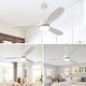 52inch Ceiling Fan Light with Remote, 20W 3-Color LED, Silent DC Motor ...