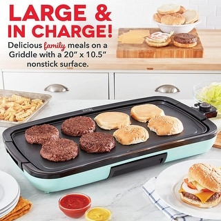 DASH Deluxe Everyday Electric Griddle - Aqua - Bed Bath & Beyond - 37246618