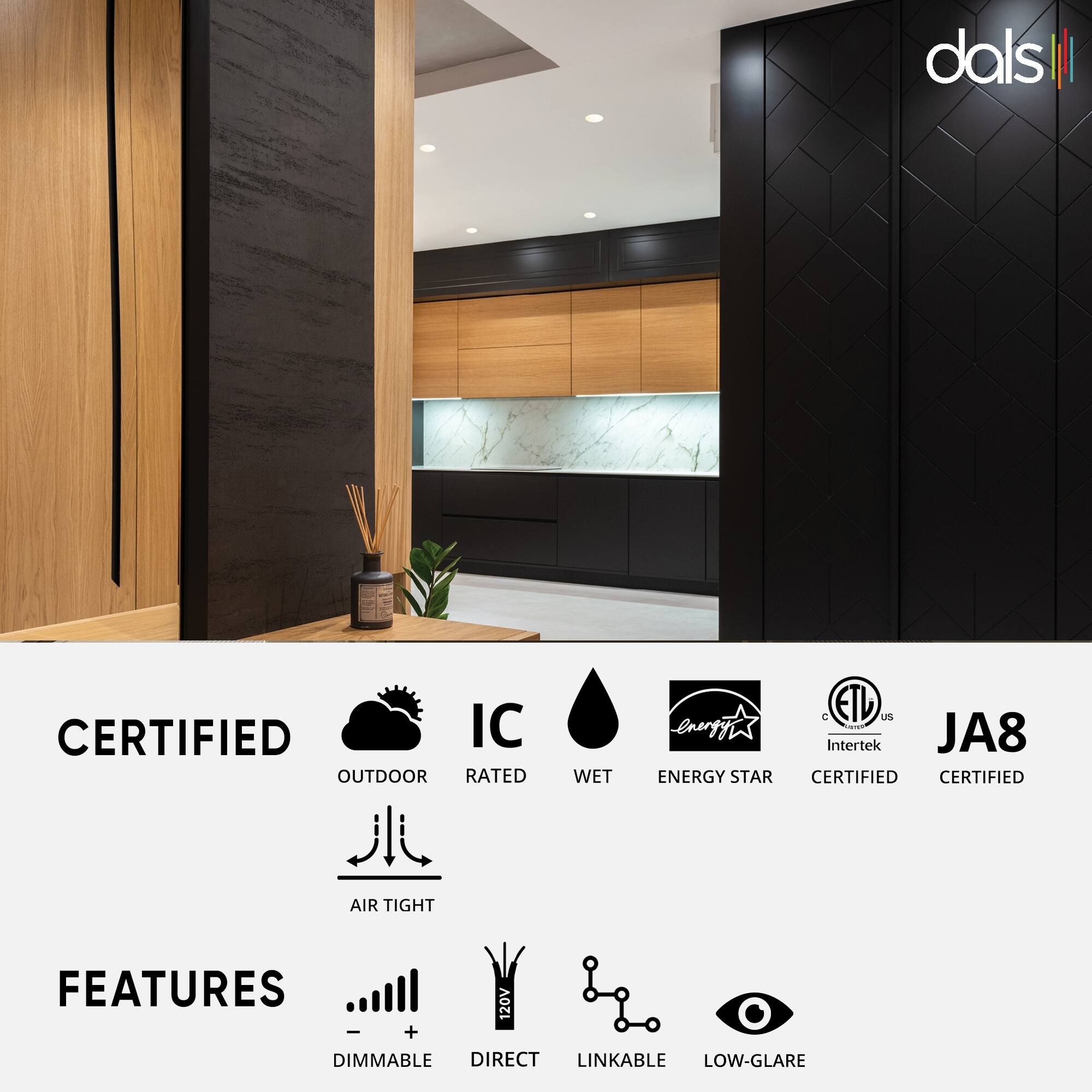 DALS 4 Inch Round Smooth Baffle LED Recessed Downlight - 4" - Bed Bath ...