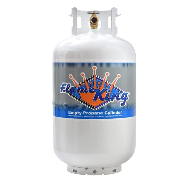 Flame King 30LB Steel Propane Tank Cylinder with Type 1 OPD Valve - Bed ...