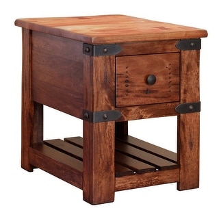 Umey 24 Inch 1 Drawer Chairside End Table, Slatted Shelf, Brown Solid ...