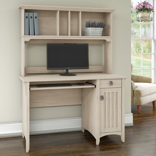 Bush Furniture Salinas Small Computer Desk with Storage Hutch - Bed ...