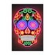 Day of the dead Digital Neon Skull Street Art Urban Art Print/Poster ...