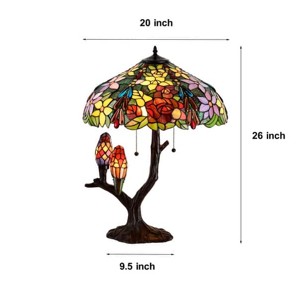 Tiffany-style Sarah Camille Tree Table Lamp by Warehouse of Tiffany ...