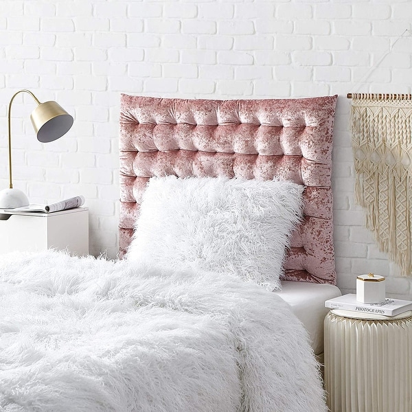 Velvet tufted headboard cushion store