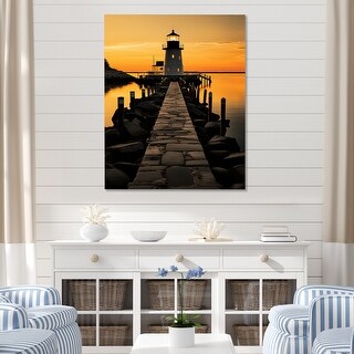 Designart "Port Maritime Solace II" Port Landscape Canvas Prints - Bed ...