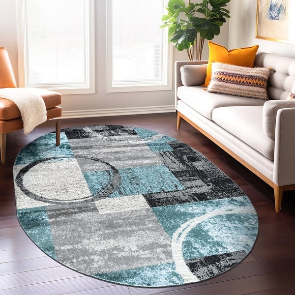 blue rug circle
