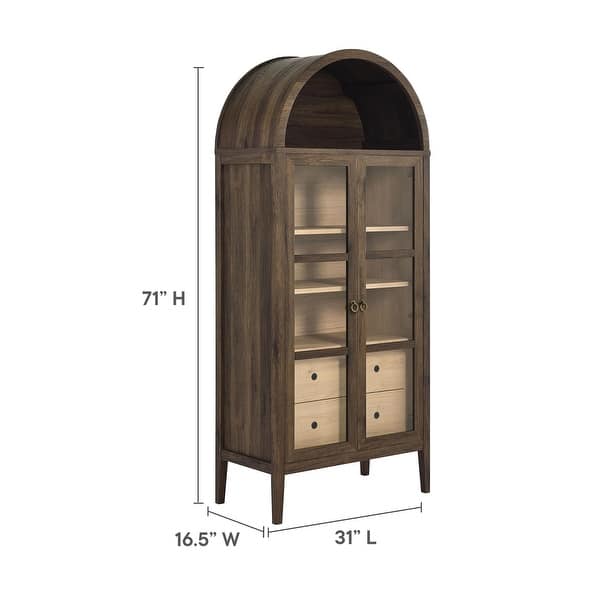 Nolan Tall Arched Storage Display Cabinet - Bed Bath & Beyond - 39730732