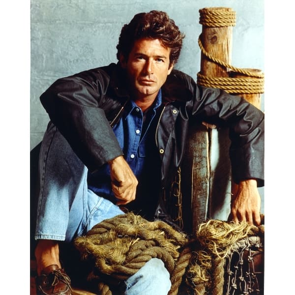 Jack Scalia in Jeans and Black Jacket Portrait Photo Print - Bed Bath ...