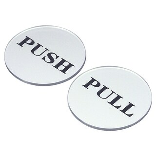 2Pcs Push Pull Door Sign Adhesive Round Acrylic Wall Sticker Marker ...