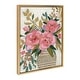 Kate and Laurel Sylvie Three Pink Peonies Framed Canvas by Mackenzie ...