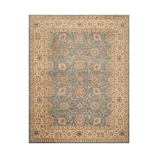 Hand Knotted Agra Slate Wool Traditional Oriental Rug (9x12) - 8' 8'' x ...