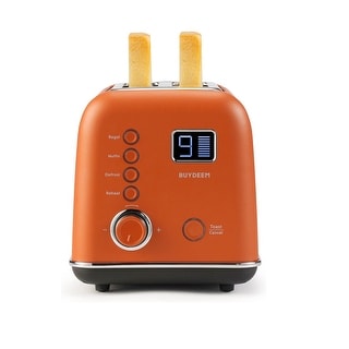 BUYDEEM 2-Slice Automatic Metal Toaster Leverless Toaster with LCD ...
