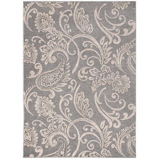 Galleria Gabrielle Gray Paisley Floral Rug - On Sale - Bed Bath ...