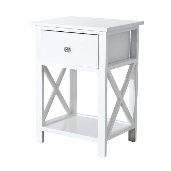 HomCom Wood X-side End Table - 15.5"L X 12"W X 22"H - On Sale - Bed ...