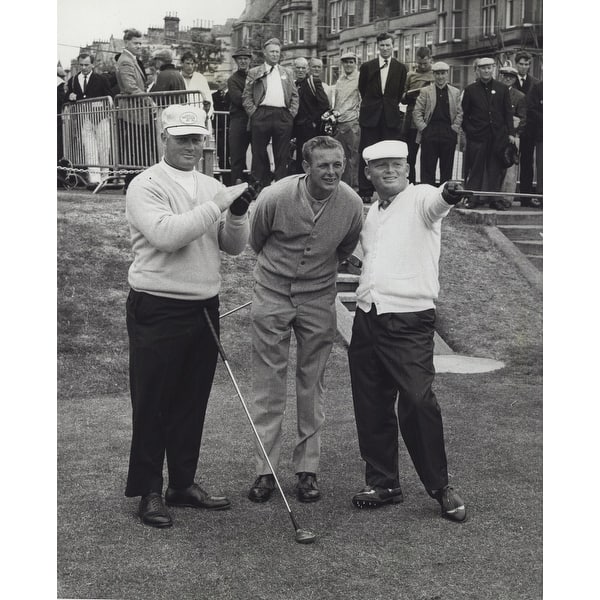 Jack Nicklaus Bruce Devlin and Bill Rogers at St Andrews Photo Print - Bed Bath & Beyond - 25375258
