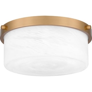 Levine 2-Light Aged Brass Flush Mount - Aged Brass - Bed Bath & Beyond ...
