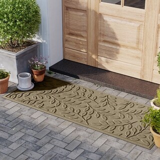 WaterHog Brittney Leaf 22"x60" Indoor/Outdoor Runner Door Mat - Bed ...