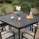 MAISON ARTS 9-Piece Patio Dining Set, 60 Inch Square Metal Table and 8 ...