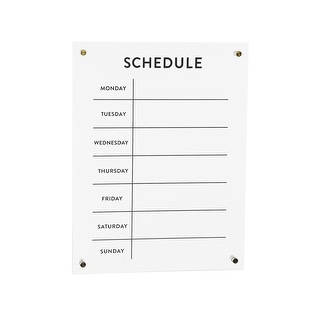Acrylic Dry Erase Weekly Calender 19"H - Bed Bath & Beyond - 42602852