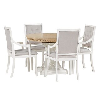 5-piece Dining Set,Extendable Round Table and 4 Chairs - Bed Bath ...