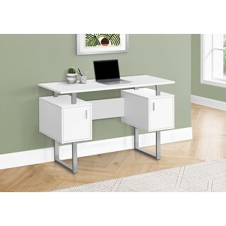 Computer Desk, Home Office, Laptop, Storage, 48"L, Work, Metal ...