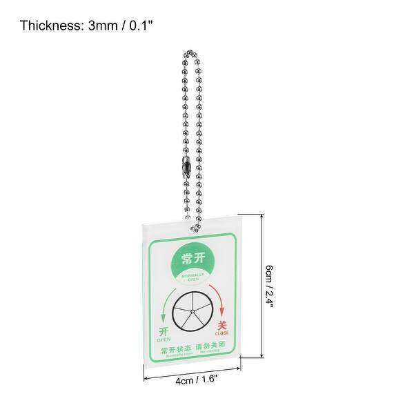 Valve Identifier Tag "Normally Open" Labeling Holder, Green on White ...