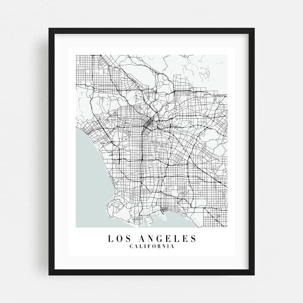 Los Angeles California Maps Minimal Art Print/Poster - Bed Bath ...
