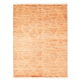 ECARPETGALLERY Hand-knotted Pak Finest Gabbeh Copper Wool Rug - 6'7 x 8 ...
