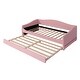 Teddy Fleece Upholstered Daybed with Light and Trundle - Bed Bath ...