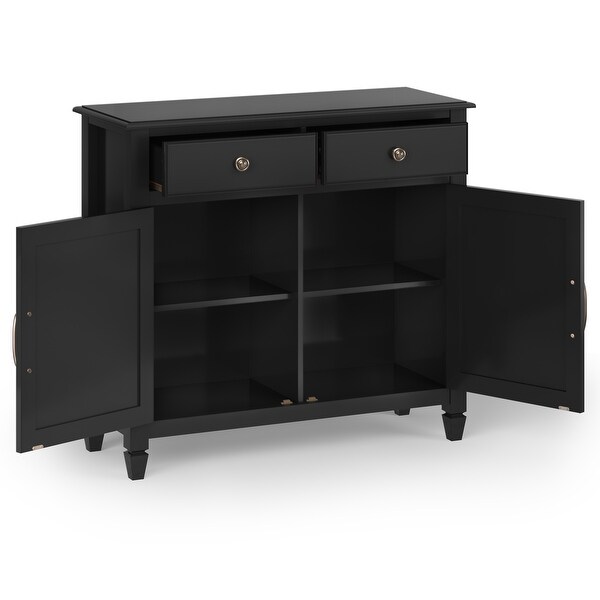 Wyndenhall hampshire solid wood 40 inch wide transitional entryway storage cabinet store