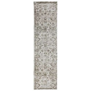 Nousha Black and White Transitional Runner Rug - Bed Bath & Beyond ...