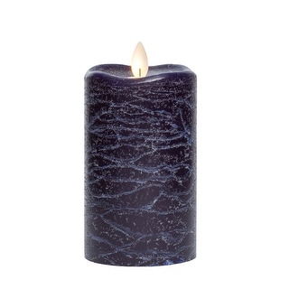 Battery Operated Flameless LED Pillar Candle - 5" - Navy Blue - Bed ...