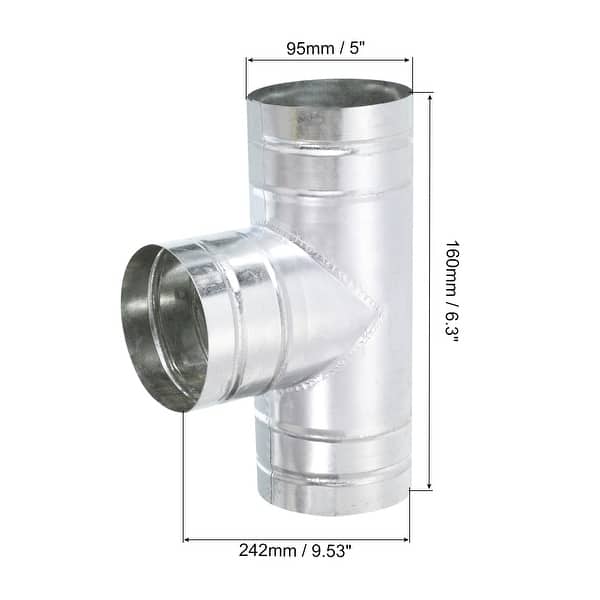 4 Inch 3 Way Duct Splitter Tee Connector Air Vent Duct Hose Exhaust ...