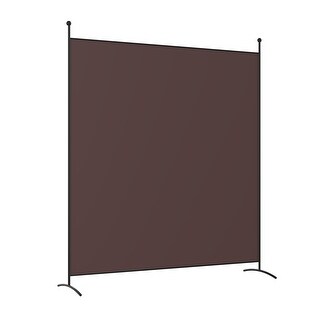 Single Panel Room Divider Privacy Partition Screen Black/Beige - Bed ...