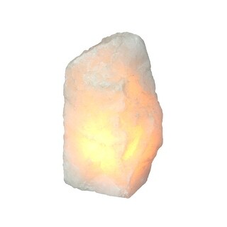 Natural White Quartz Rock Crystal Accent Lamp - 6.5 X 3.5 X 3.5 inches ...