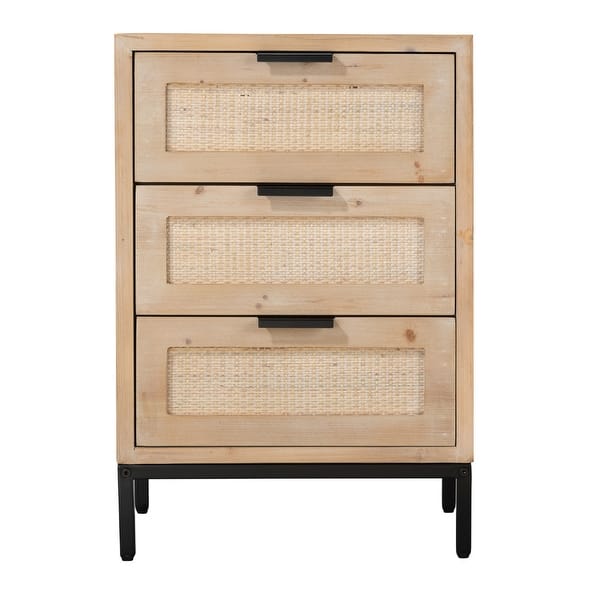 Alden Décor Ian 3 Drawer Side Table - Bed Bath & Beyond - 32203559