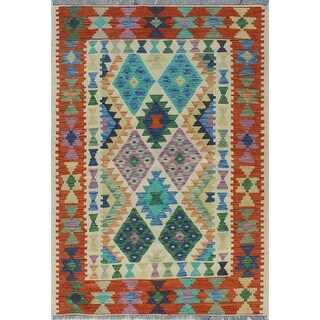 Flatweave Enerstin Ivory/Rust Rug - 3'4" x 4'11" - Bed Bath & Beyond ...