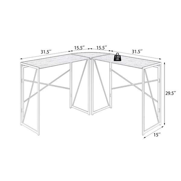 Modern Design L-Shaped Desk,PC laptop Computer Table Home Office - Bed ...