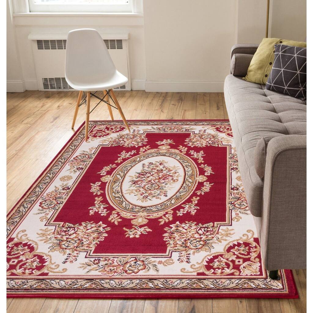 Well Woven Eastgate Traditional French Country Aubusson Red Area Rug ...