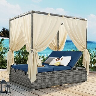 Adjustable Sun Bed with Curtain,High Comfort with 3 Colors - Bed Bath ...
