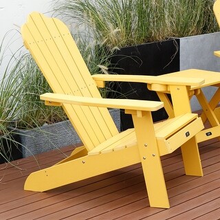 Yenna Yellow Plastic Adirondack Chair - Bed Bath & Beyond - 34521115