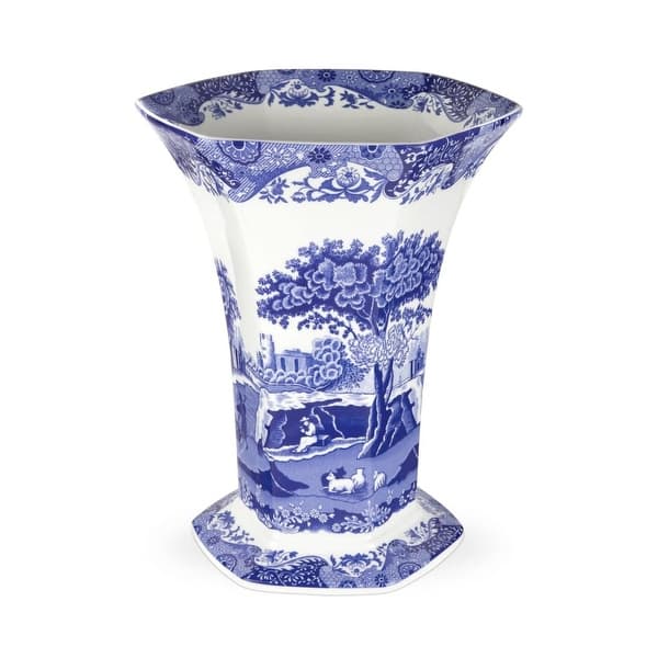 Spode Blue Italian Hexagonal Vase - Bed Bath & Beyond - 38237187