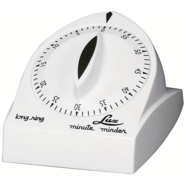 Lux CP1929-14 Minute Minder Mechanical Long Ring Timer, White, 60 Min ...