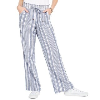 Sound/Style Women's Smocked Wide Leg Beach Pants Blue Size Medium - Bed ...