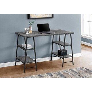 Industrial-Style Computer Desk with 4 Open Shelves - Bed Bath & Beyond ...