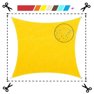 ColourTreeUSA Waterproof Custom Size Yellow Square Sun Shade Sail ...